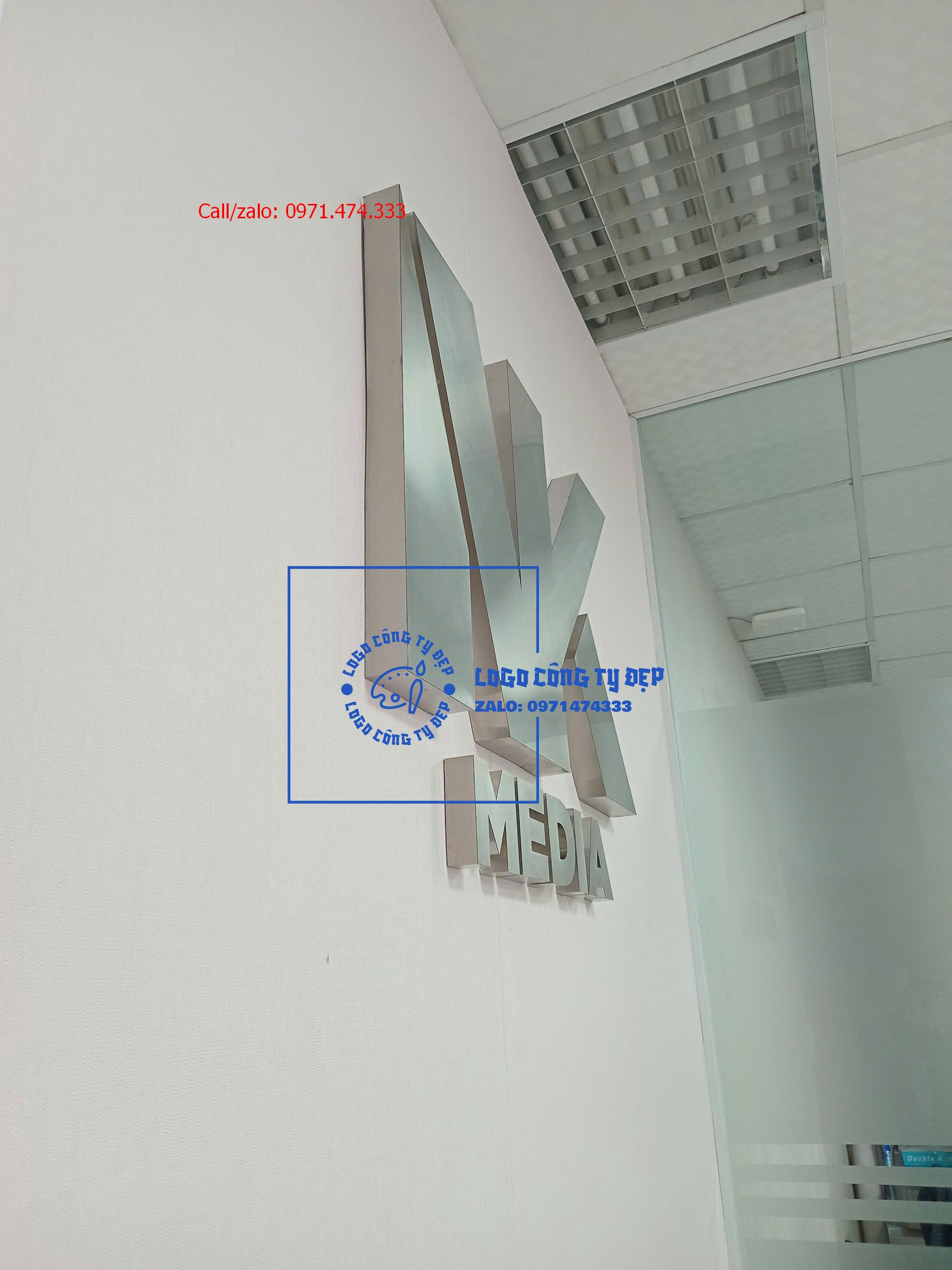 Lô gô inox 3d, logo inox uốn nổi - LÔ GÔ CÔNG TY ĐẸP